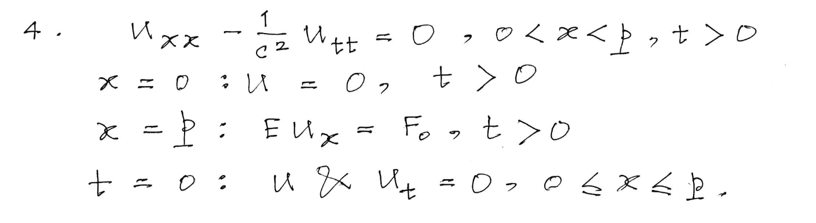 solve the following wave equation BVP's using the | Chegg.com