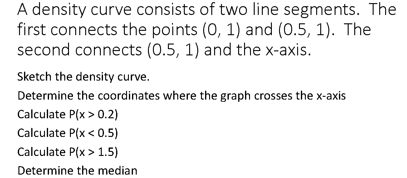 Solved A density curve consists of two line segments. The | Chegg.com