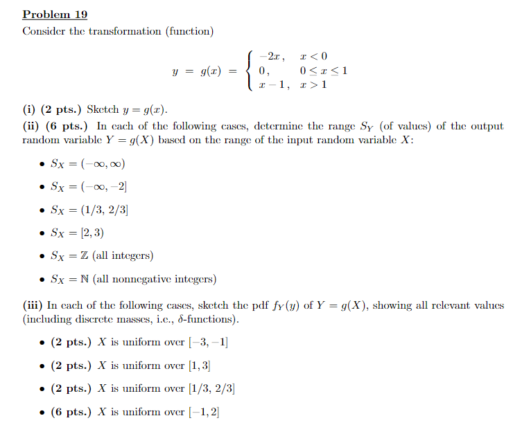 Solved Problem 19 Consider the transformation (function) 20, | Chegg.com
