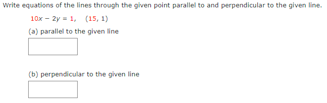 Solved Write equations of the lines through the given point | Chegg.com