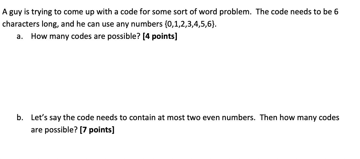 Solved A guy is trying to come up with a code for some sort | Chegg.com