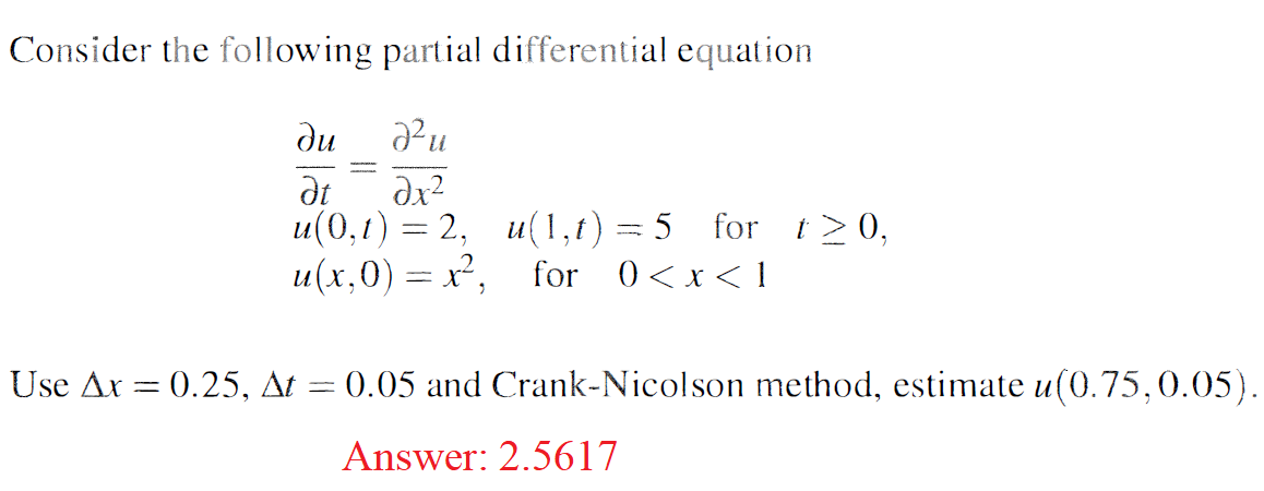 Consider the following partial differential equation | Chegg.com