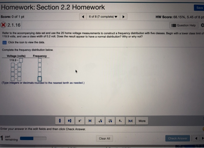 Solved Homework Section 2 2 Homework Save 6 Of 8 7