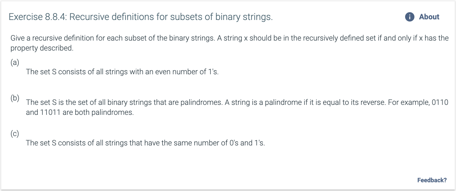 Solved Exercise 884 Recursive Definitions For Subsets Of 9901