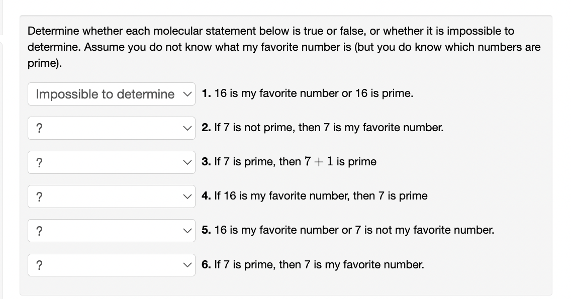 Solved Determine whether each molecular statement below is | Chegg.com