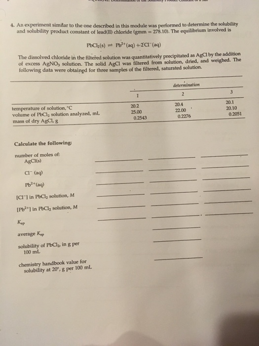 Solved An experiment similar to the one described in this | Chegg.com