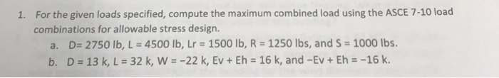 Solved For the given loads specified, compute the maximum | Chegg.com