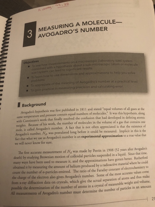 Solved List possible sources of error in the experimental | Chegg.com