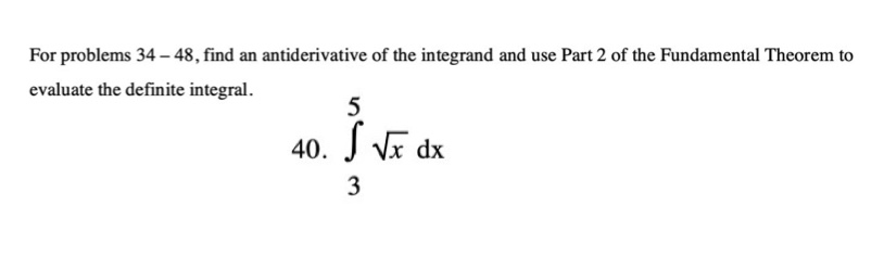 For problems 34-48, ﻿find an antiderivative of the | Chegg.com