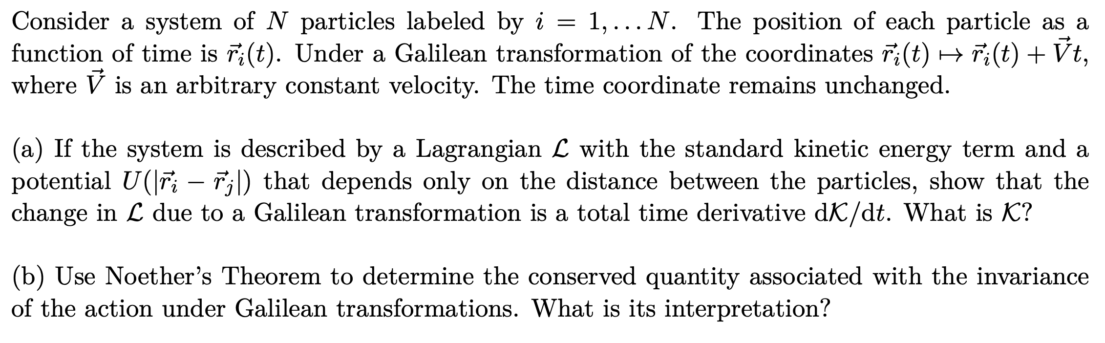 Solved Advanced Classical Mechanics question. Problem 1: | Chegg.com