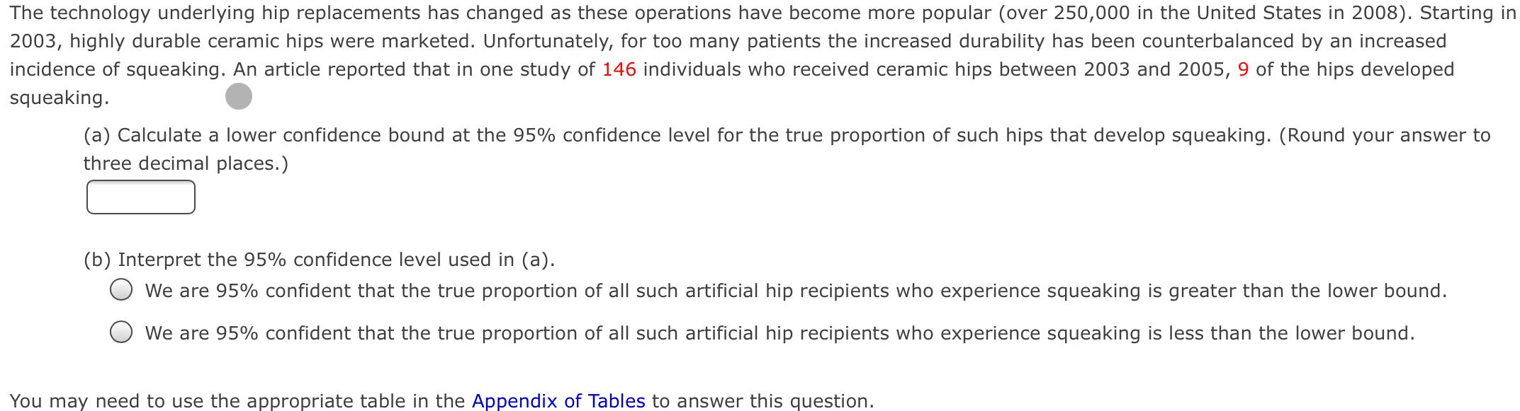 Solved The technology underlying hip replacements has | Chegg.com