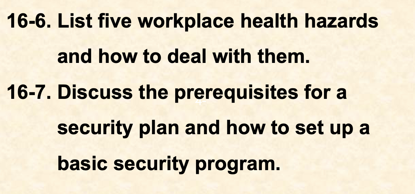 Solved 16-4. List and explain five ways to prevent | Chegg.com