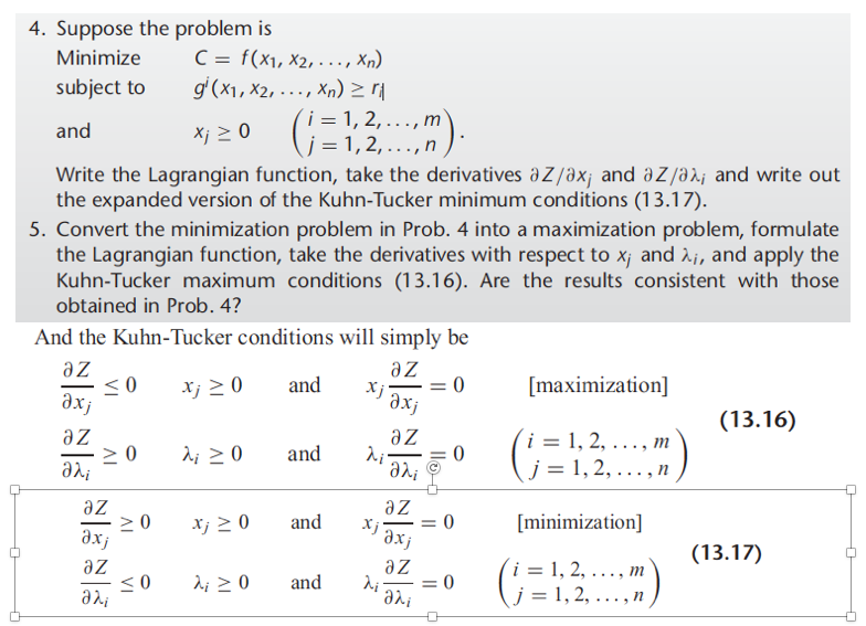 Solved Suppose the problem is ﻿Minimize C=f(x1,x2,dots,xn) | Chegg.com