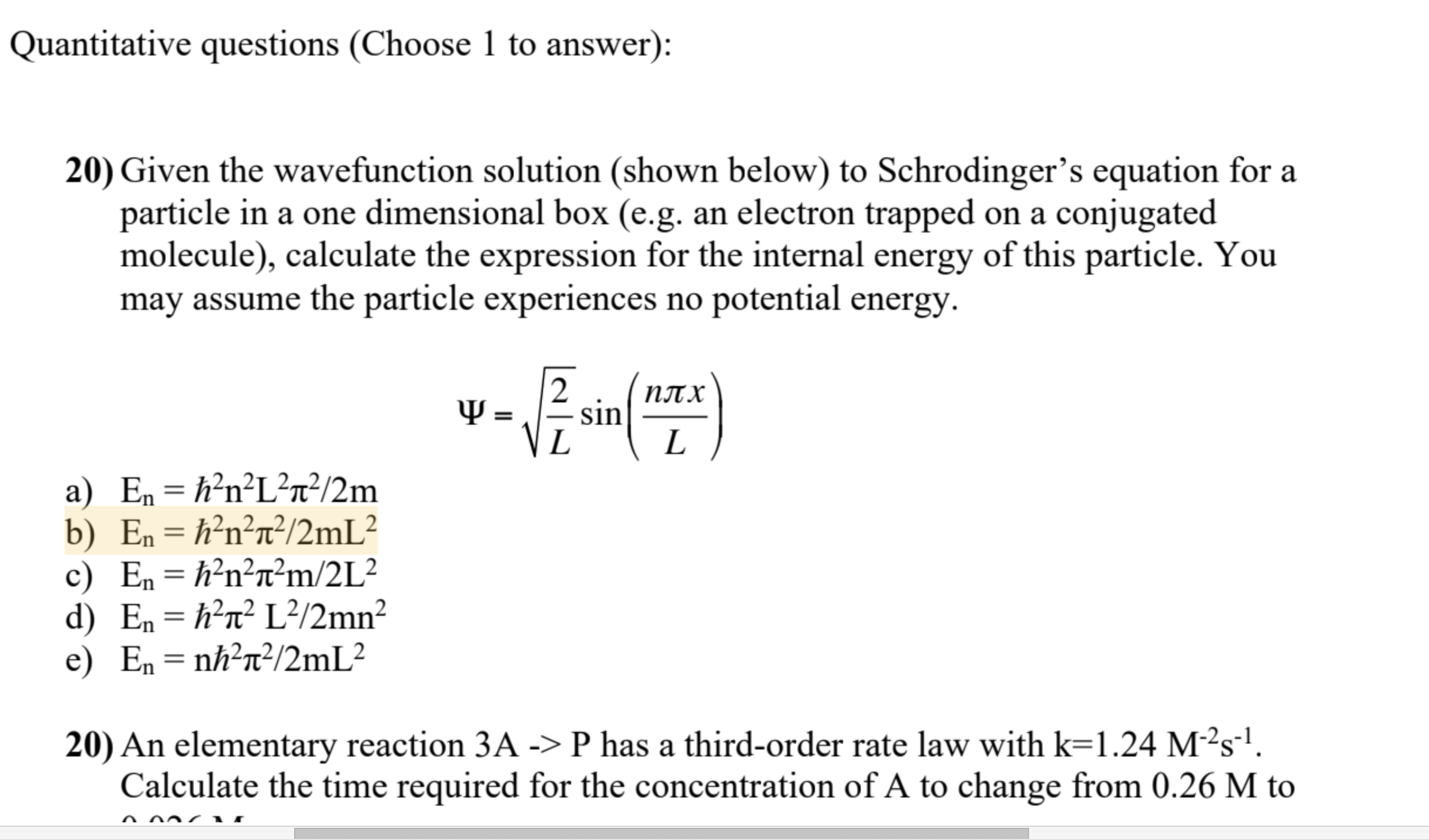 Solved Quantitative questions (Choose 1 ﻿to answer):Given | Chegg.com