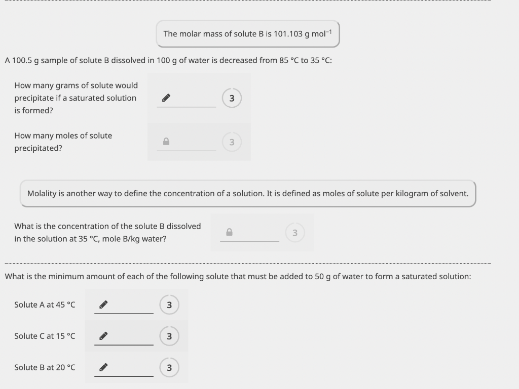 Solved Solubility, g solute per 100 g waterPart E: | Chegg.com