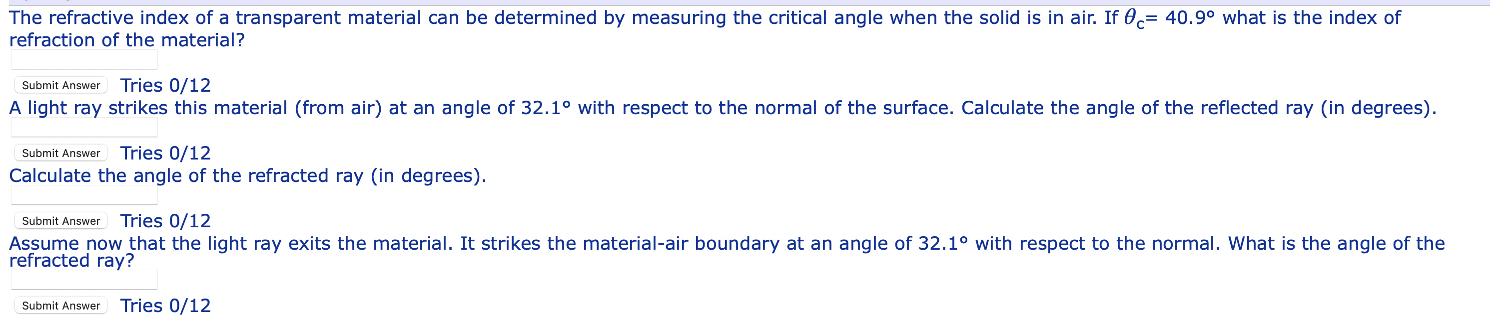 [Solved]: The refractive index of a transparent material ca