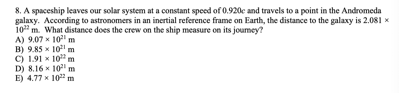 Solved A spaceship leaves our solar system at ﻿a constant | Chegg.com