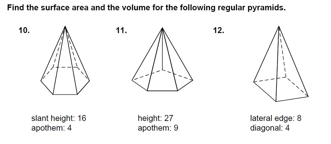 Solved Find the surface area and the volume for the | Chegg.com