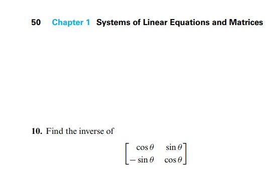 Solved 50 Chapter 1 Systems of Linear Equations and Matrices | Chegg.com