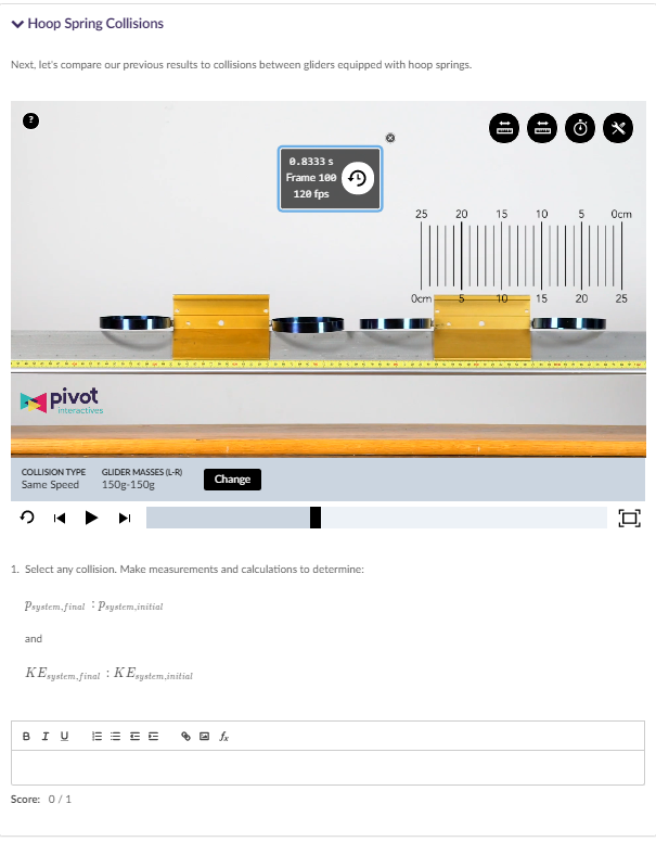 Hoop Spring Collisions Next, let's compare our | Chegg.com
