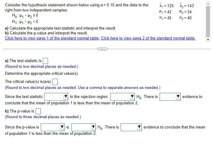 Solved Consider the hypothesis statement shown below using | Chegg.com