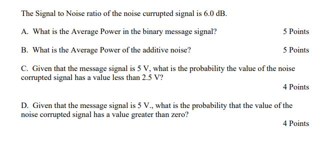 Solved Problem 4: A random binary data stream has been | Chegg.com