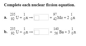 Nuclear Fission Equation