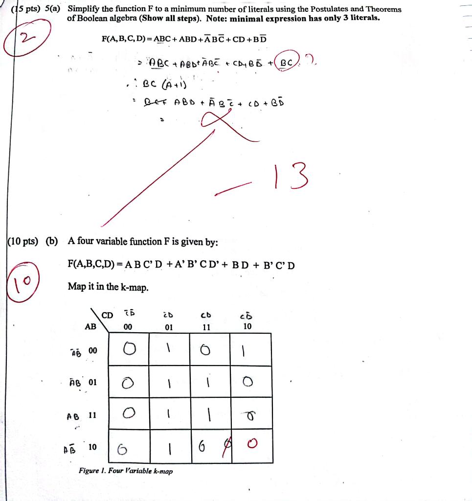 Solved Simplify the function F to a minimum number of | Chegg.com