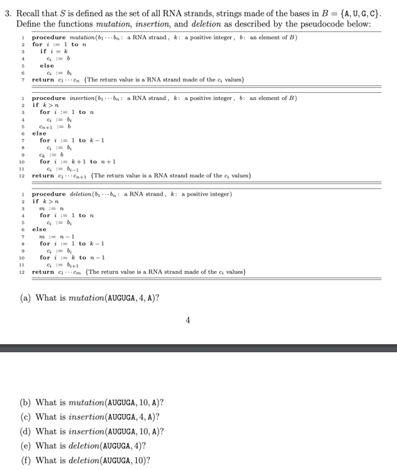Solved 3. Recall that S is defined as the set of all RNA | Chegg.com