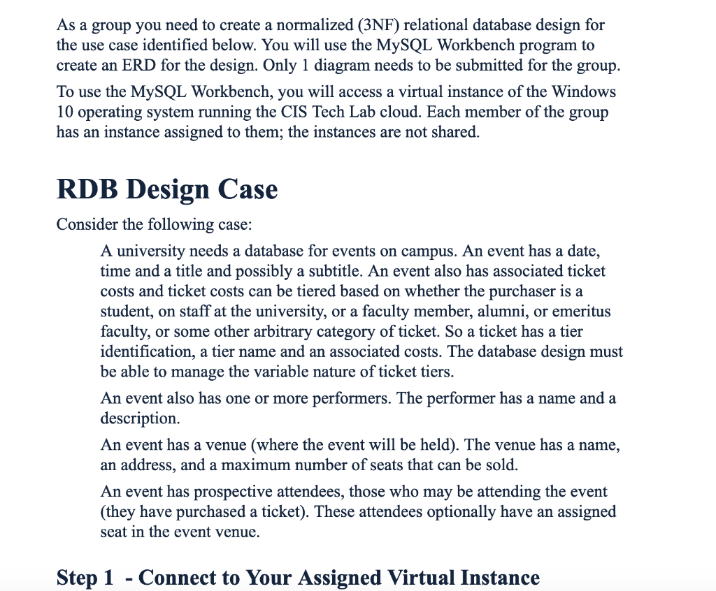 As a group you need to create a normalized (3NF) | Chegg.com
