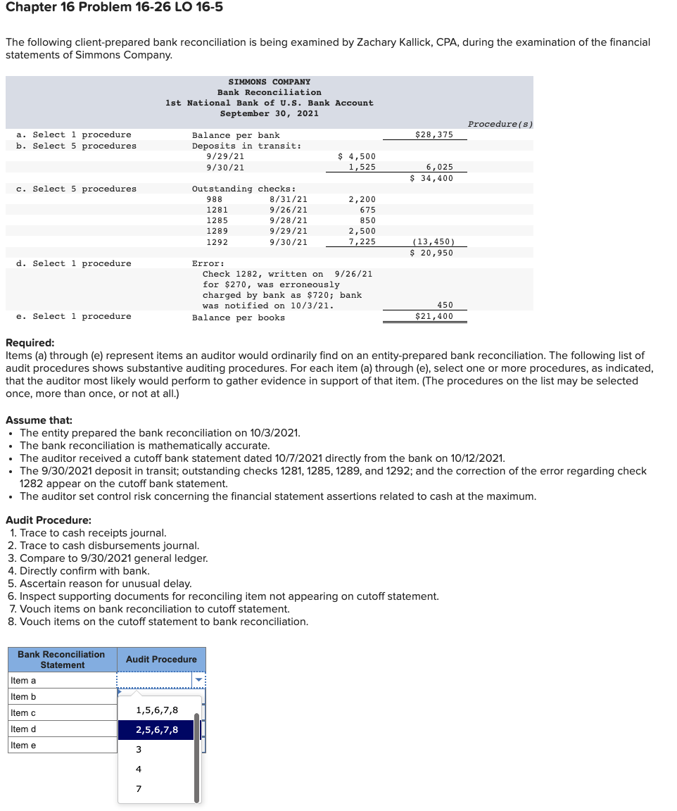 Solved The following client-prepared bank reconciliation is | Chegg.com