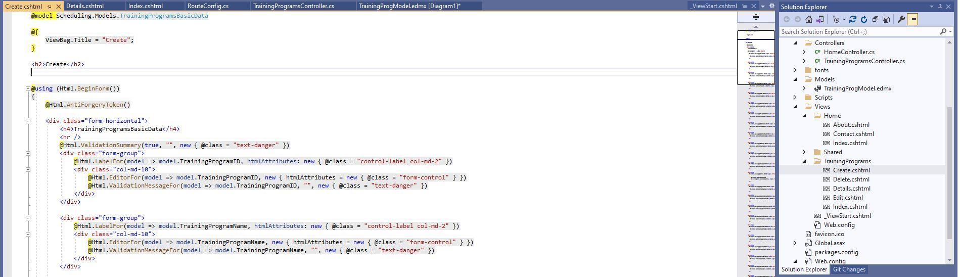 Solved Index Create Nev-@using (Html.BeginForm()) \{ | Chegg.com