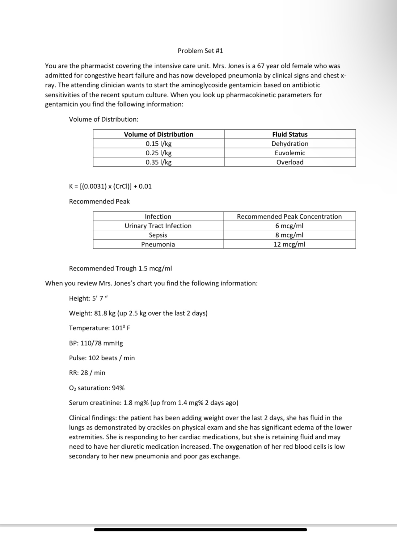 Solved 1. ﻿You need to calculate a loading dose and a | Chegg.com