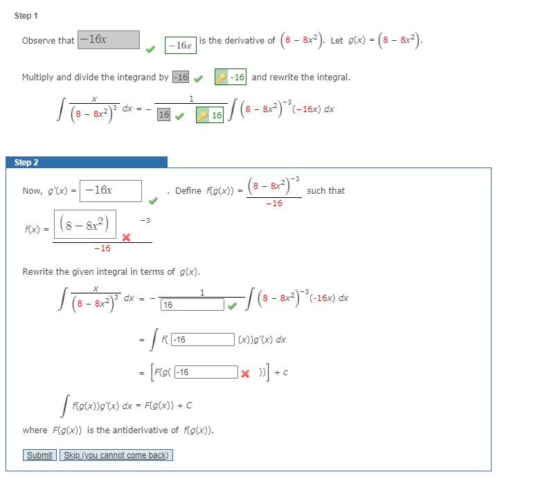 Solved Tutorial Exercise Find the indefinite integral and | Chegg.com