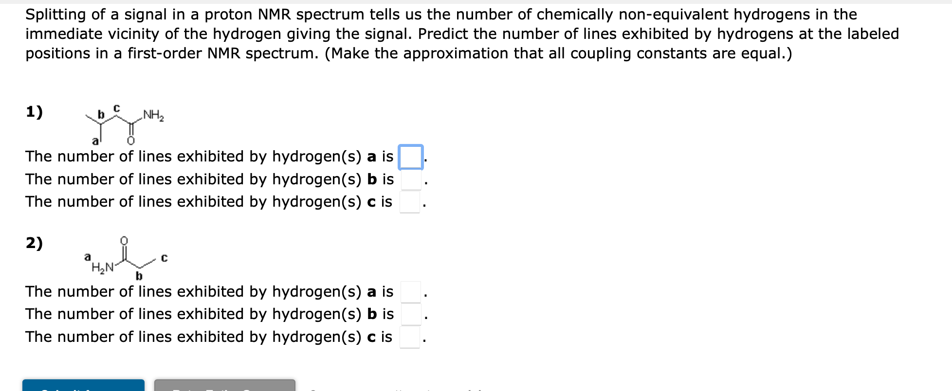 Solved Splitting of a signal in a proton NMR spectrum tells | Chegg.com
