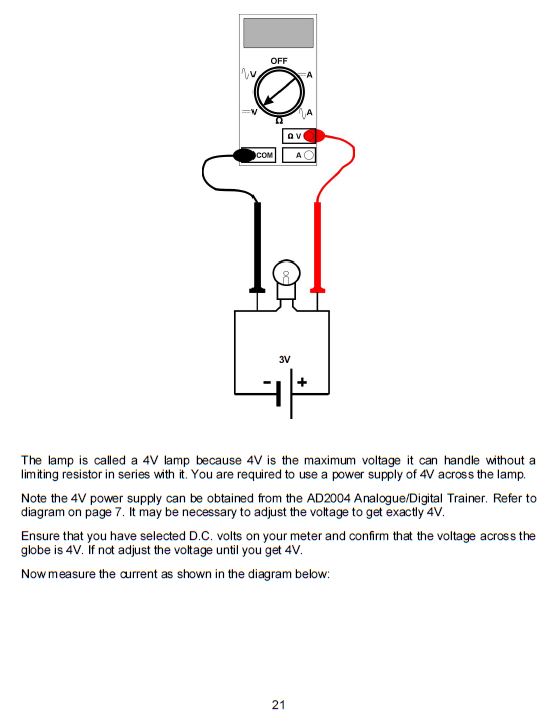 Solved Experiment 3 Objectives: To use a Multimeter to | Chegg.com