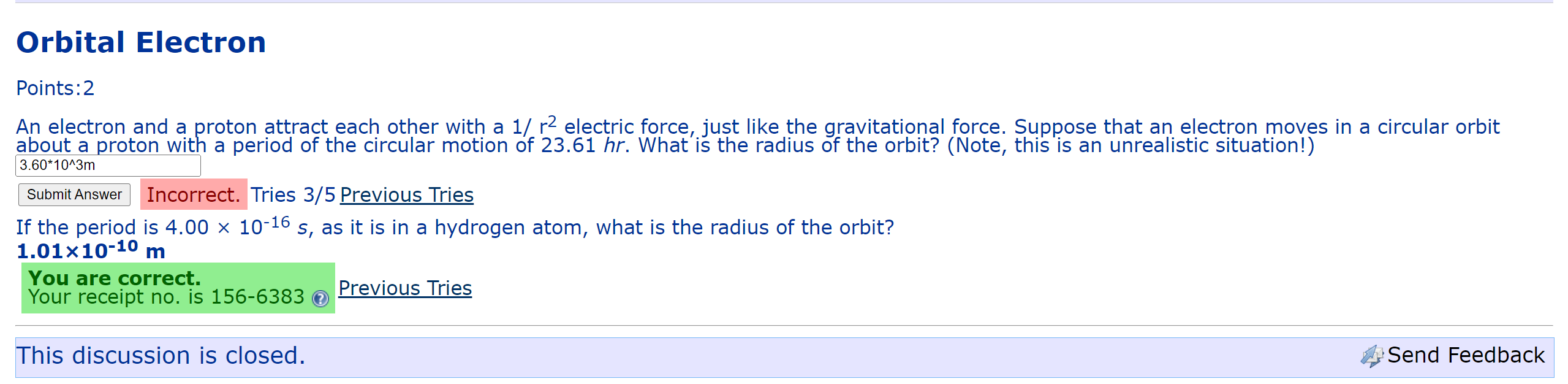 Solved Orbital Electron Points 2 An Electron And A Proton