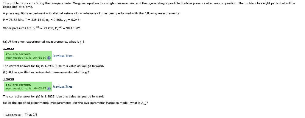 Solved This problem concerns fitting the two-parameter | Chegg.com
