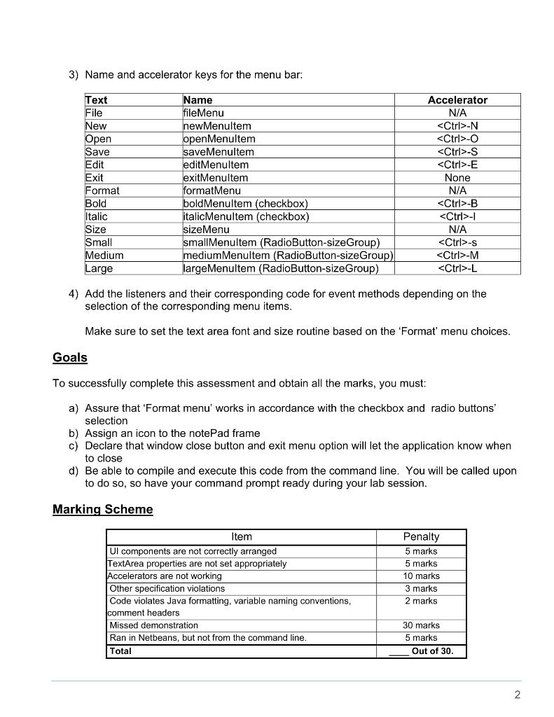 Assignment 1: Notepad Editor UI The demonstration | Chegg.com