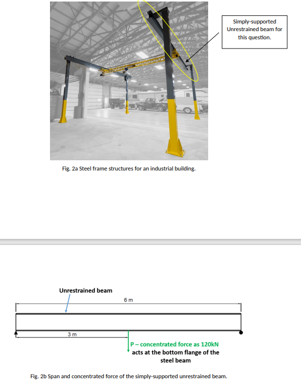 Solved A set of steel frame needs to be designed for a | Chegg.com