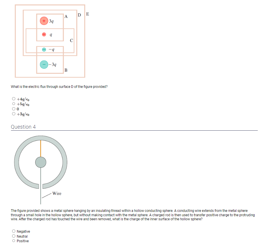 Solved What is the electric flux through surface D of the | Chegg.com