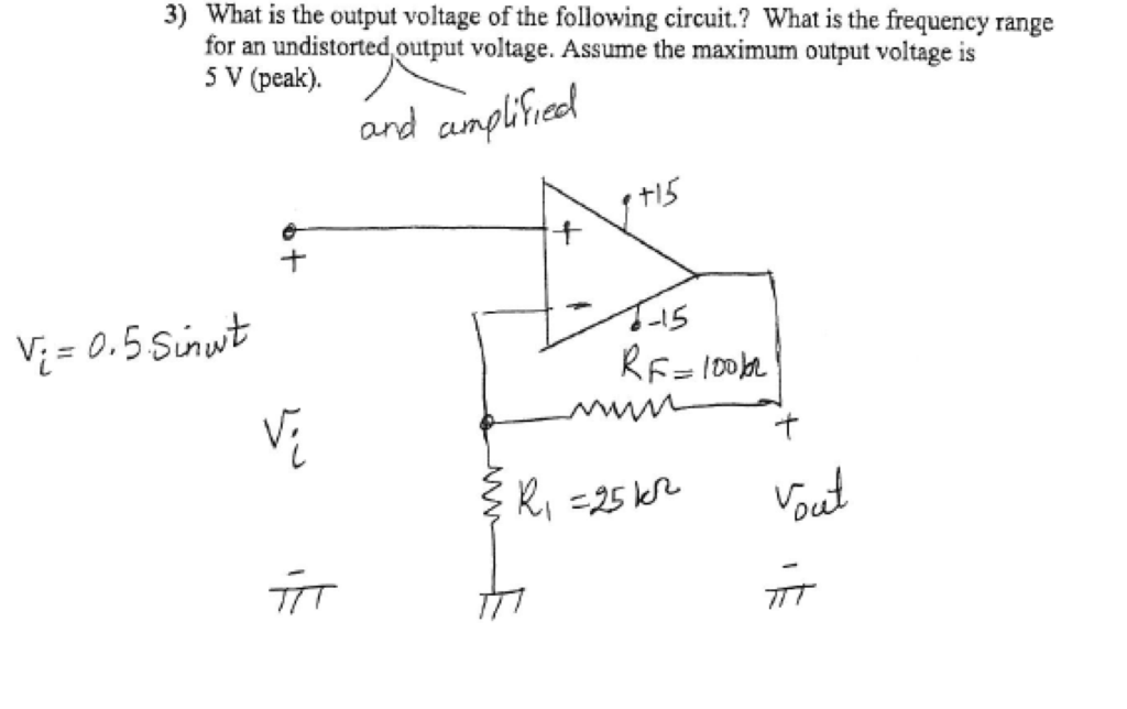 Solved 3) What is the output voltage of the following | Chegg.com