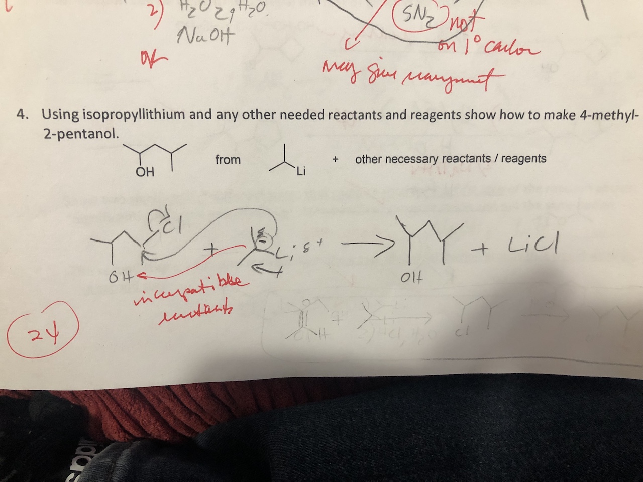 Solved Using isopropyllithium and any other needed reactants | Chegg.com