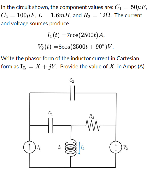 Solved = In the circuit shown, the component values are: C1 | Chegg.com