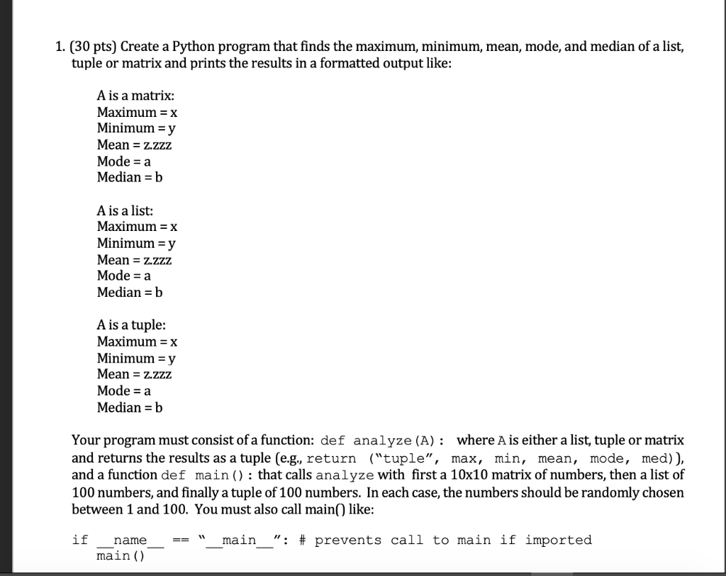 Solved Do Not Use Np Or Numpy Please Solve And Get A Working 