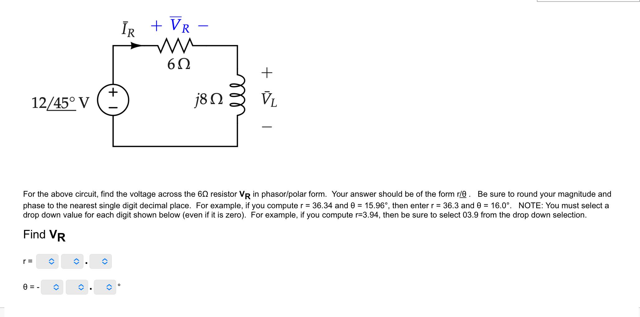 Solved For the above circuit, find the voltage across the 6Ω | Chegg.com