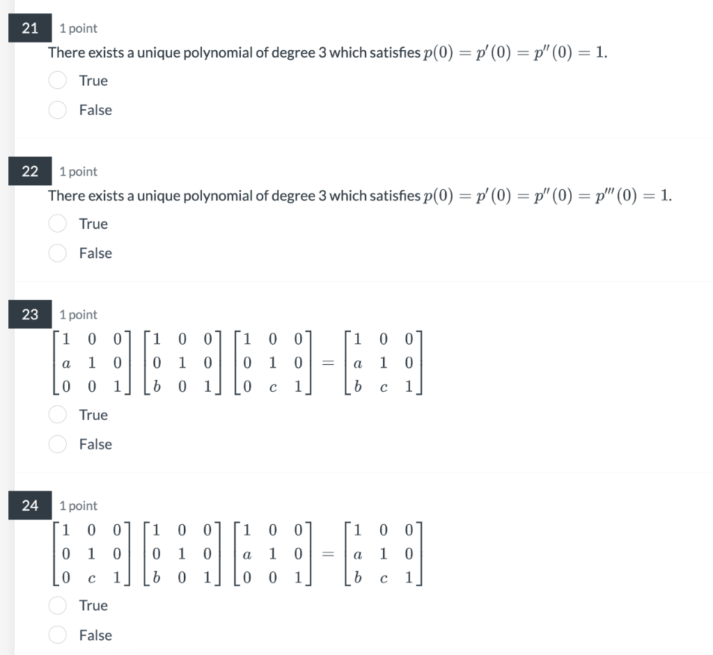 Solved There exists a unique polynomial of degree 3 which | Chegg.com