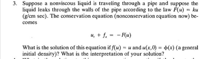 Solved 3. Suppose a nonviscous liquid is traveling through a | Chegg.com
