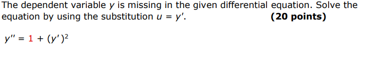 Solved The dependent variable y is missing in the given | Chegg.com