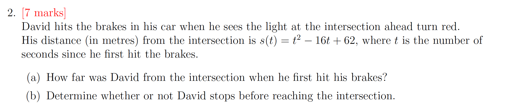 Solved S T T 2 16t 62